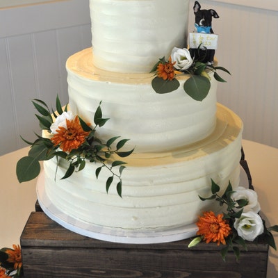 White Washed Wood Cake Stand Wedding Cake Stand Distressed - Etsy