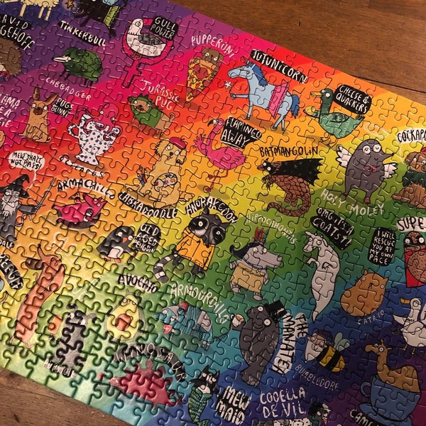Punimals Animal Jigsaw Rainbow Jigsaw Pun Jigsaw Funny Jigsaw Katie ...