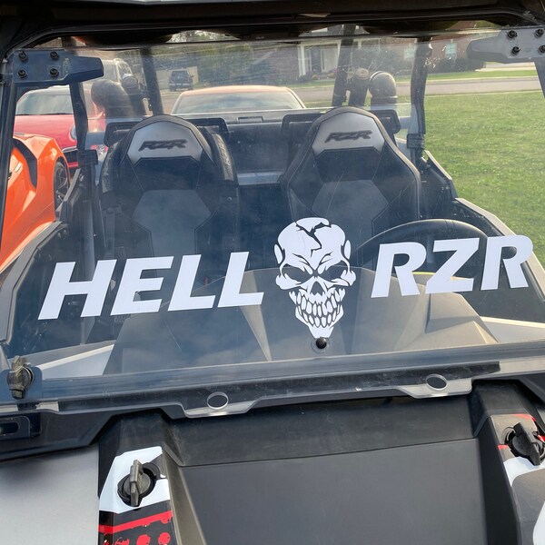 Hell RZR Skull Vinyl Decal - Oracle 651 Font - Etsy