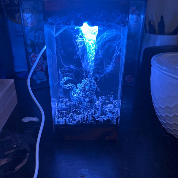 Nuclear Explosion Bomb Diorama, Model LIGHT Night Lamp Nuke Fallout ...