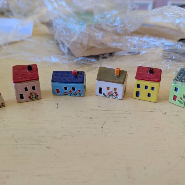 Little Ceramic Houses Sold Individually (1 Pc) | Handmade | Different ...