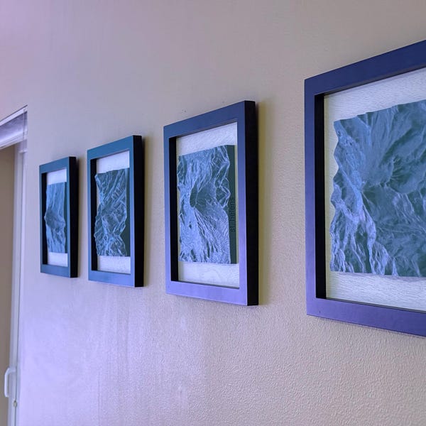 Custom Design! | 3D Printed Topographic Map Wall Art - Made in ...