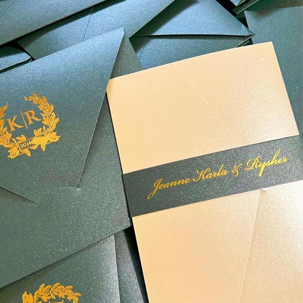 Luxury Burgundy Wedding Invitation Box. Acrylic Gold Foil Printed ...