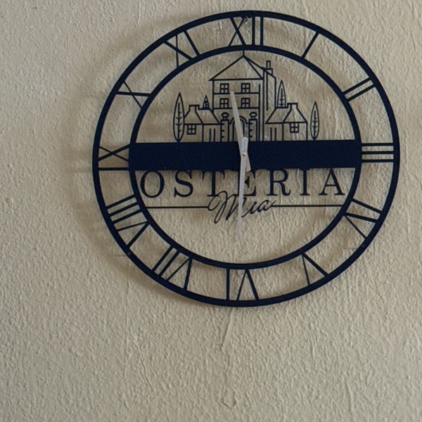 Custom Wall Clock From Your Logo, Personalized Metal Wall Art, Office ...