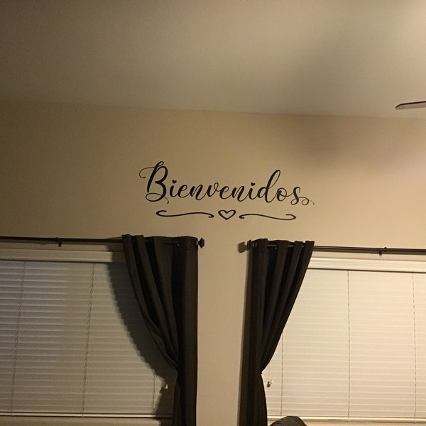 Bienvenidos Welcome Decal: Spanish Front Door Sign - Etsy