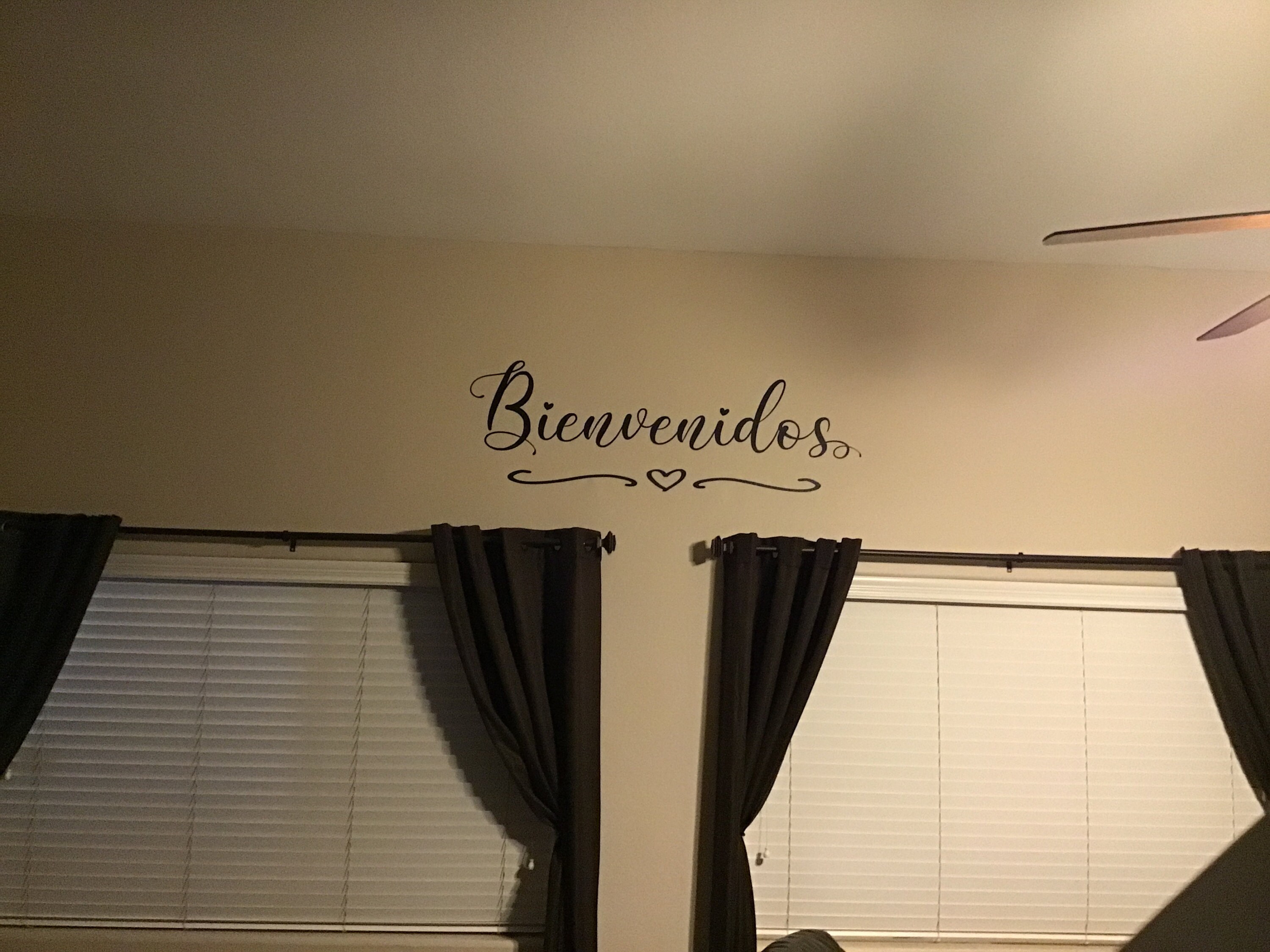 Bienvenidos welcome entryway front door decal wall decal, welcome in ...