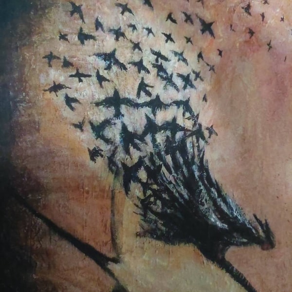 Raven Wind Art Print Crows With Powerful Woman Shaman Rider Equestrian ...