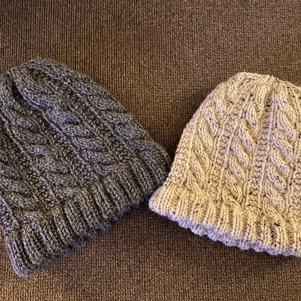Gingerbread Hat Pattern (pdf) Cabled Hat Pattern - Etsy