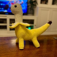 Bananasaurus Dinosaur NO SEW Crochet Pattern - Etsy Canada