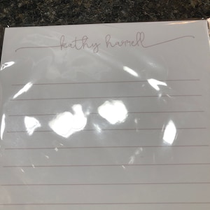 Personalized Script Notepad, Simple and Elegant Notepad, Personalized ...