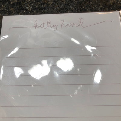 Personalized Script Notepad, Simple and Elegant Notepad, Personalized ...