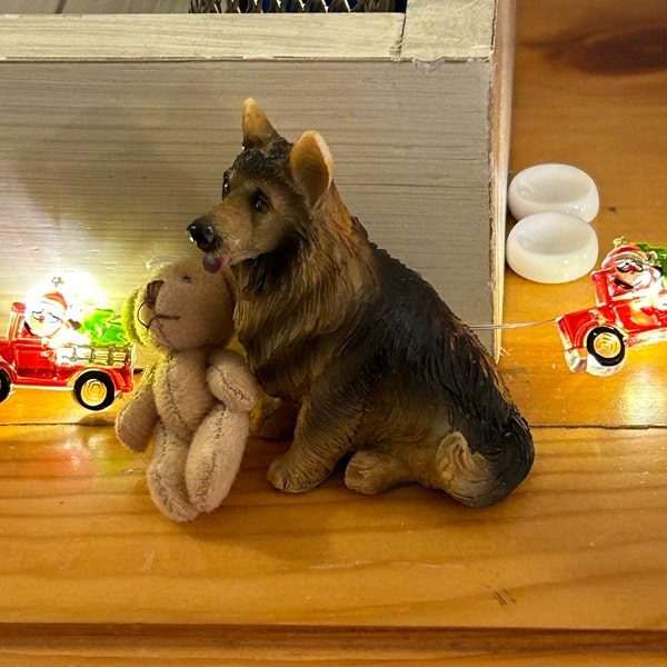 Dollhouse Dog German Shepherd Sitting Large 1:12 Scale Miniature Animal ...