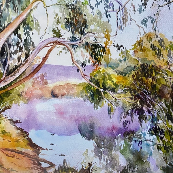 Australian Landscape Print From Original Artwork, Australia Painting ...