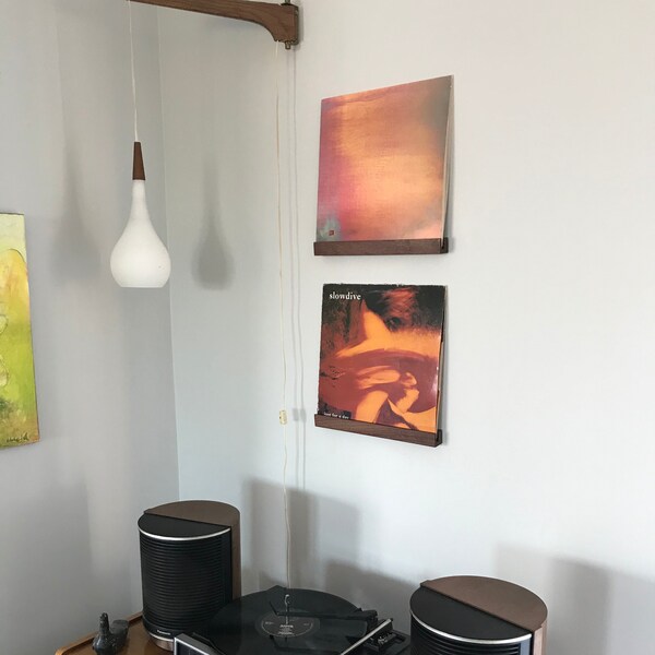 Beautiful Wall Mounted LP Holder - Floating Record Shelf - Vinyl Hold ...