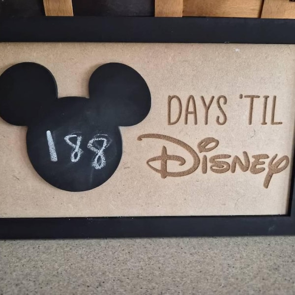 Days ‘til Disney Countdown Sign - Etsy