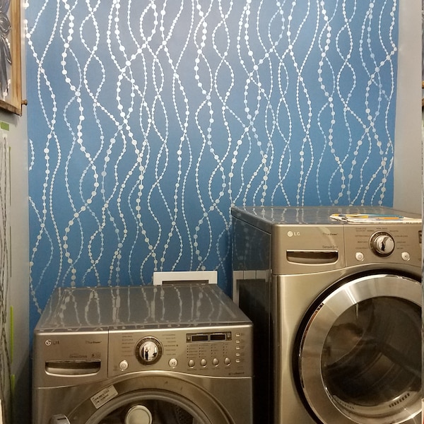 Pearls Wall Stencil - LARGE WALL STENCILS Instead of Wallpaper - Easy ...