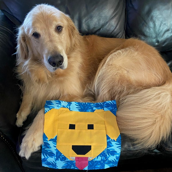 Golden Retriever Dog Quilt Block Pattern Labrador PDF - Includes ...