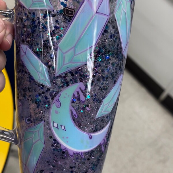 Floral Sandworm 16oz Glitter Snow Globe Libby Style Can With Rhinestone Lid - Etsy