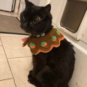 Adjustable Cute Crochet Soft Ribbon Kitten Collar Pet Costume Cat ...