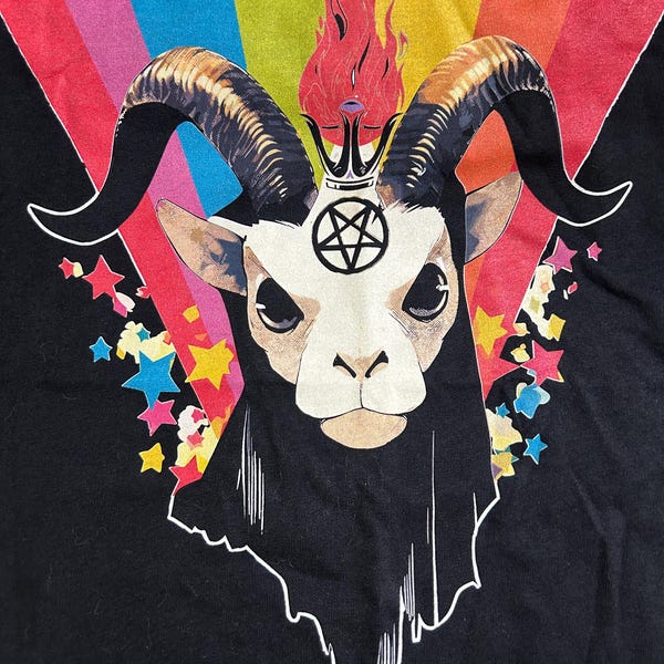 Baphomet Woodcut Print Wall Art for Living Room Satanic Print Satanic ...