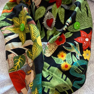 Skeleton Skull Modern Surgical Scrub Cap With Buttons, Nurse Cap ...