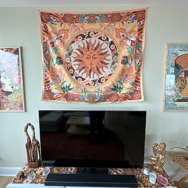 LARGE Pink Mandala Print Tapestry | Cute Tapestry | Girls Tapestry ...
