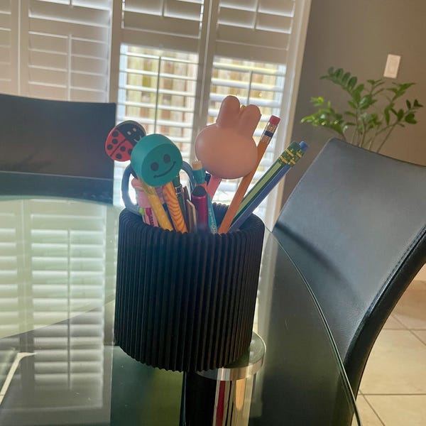 Modern Designed Ribbed Pencil Holder, Office Organizer, - Etsy