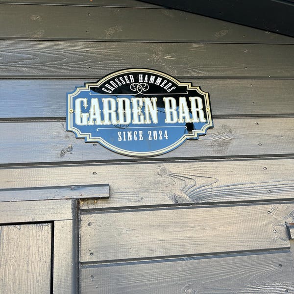 Personalised Pub Shed Hanging Swing Sign With Bracket | Garden Pub ...