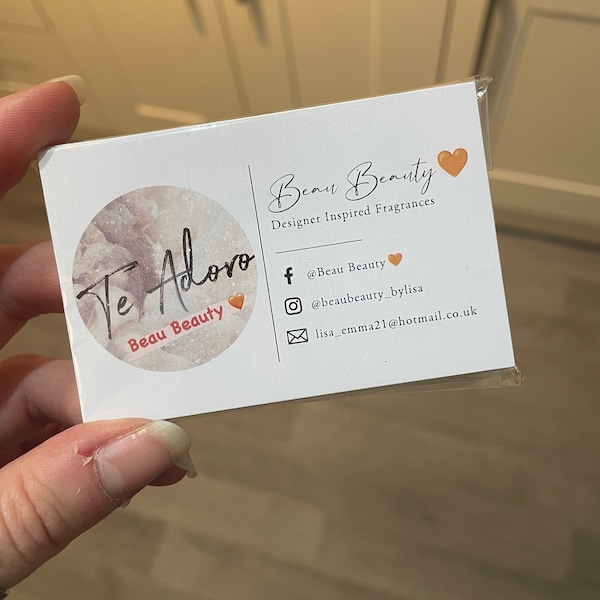 Personalized Business Cards With Logo & Social Media - Etsy Sweden