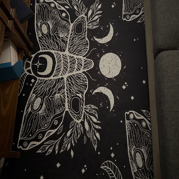 The Moth Rug Starry Night Firefly Area Rug Butterfly Floor Mat Bohemian ...