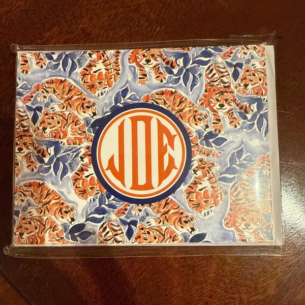 Personalized Monogrammed Notecards; Stationery Set With 24 Envelopes ...