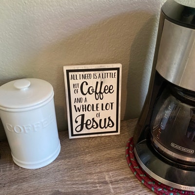 Rise and Shine It's Coffee Time Wooden Sign Coffee Sign Coffee Bar Sign ...