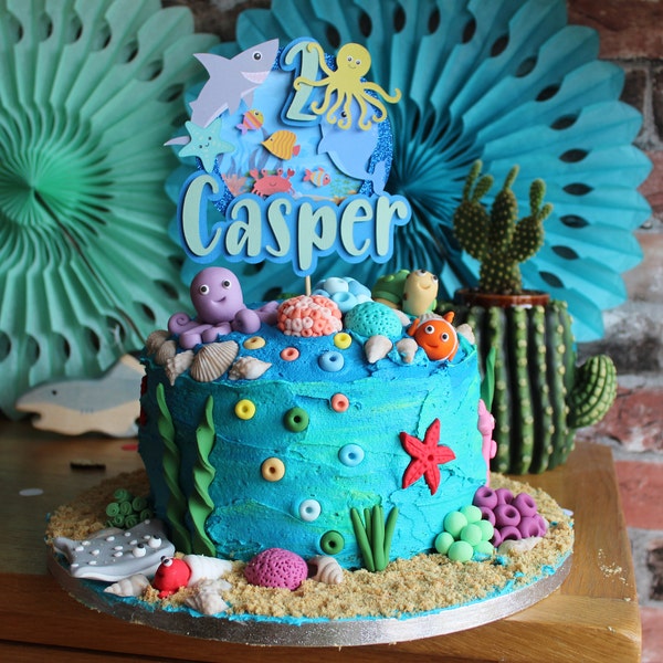 Underwater Sea Creatures, Seabed Fondant Cake Toppers - Etsy UK