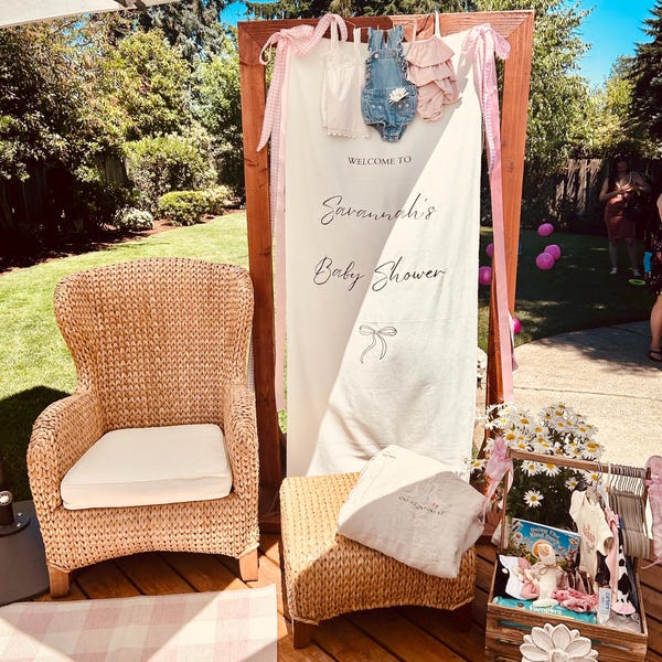 Personalized Fabric Baby Shower Sign, Custom Baby Shower Sign, Welcome ...