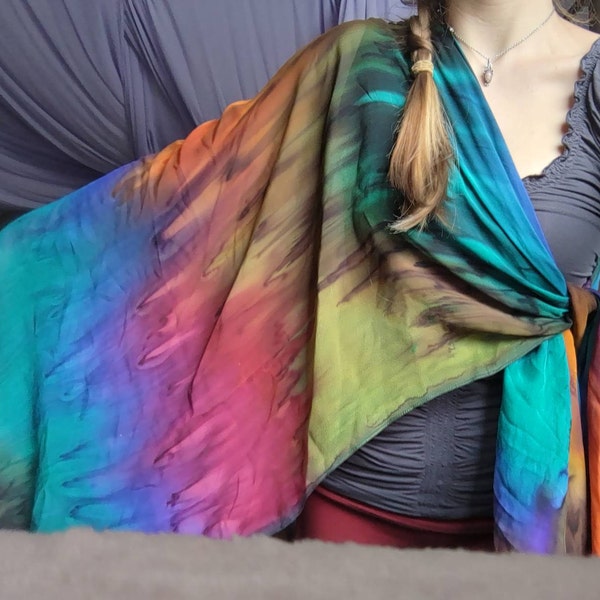 SILK, Hand Dyed, Rainbow Pride Silk Scarf - Etsy