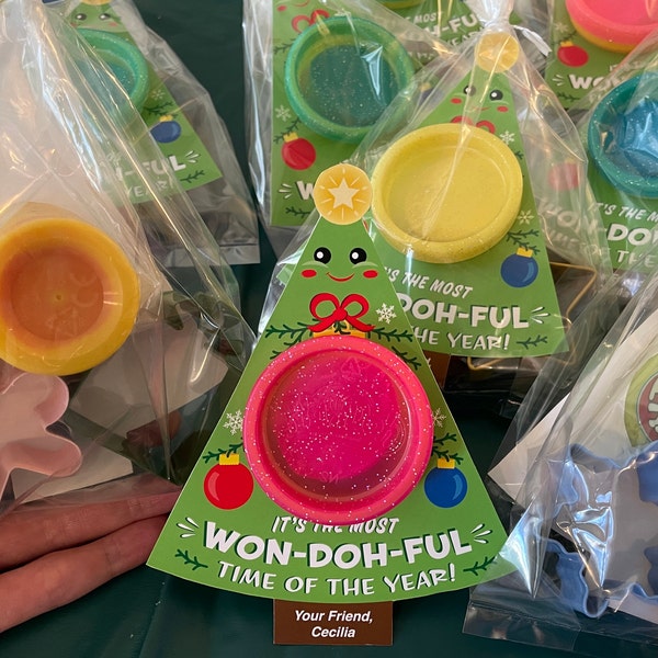 Play Dough Christmas Tree Gift Printable, Christmas Gift for Kids ...