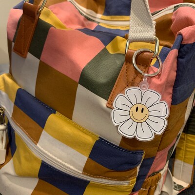 Retro Preppy Smiley Face Flower Phone Wallpaper Background Digital ...