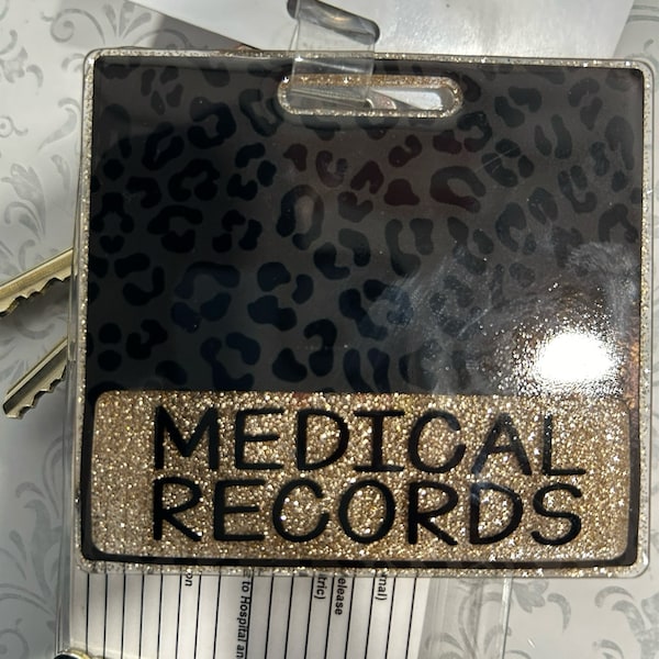 Black Leopard Badge Buddy | Gold Leopard Glitter Badge Buddy | ID ...