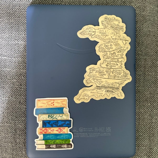 ACOTAR Sticker Sarah J Maas Merch Velaris Prythian Map Kindle Stickers ...