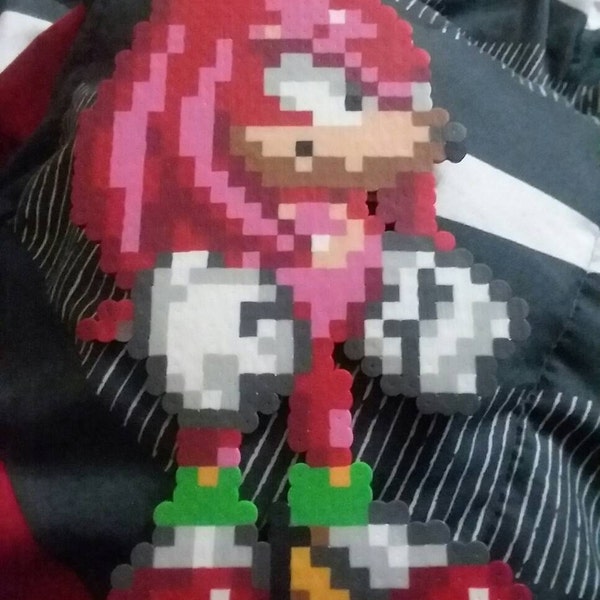 Knuckles Perler Beads, Pixel Art, Video Game, Art, Sonic, Tails, Sega ...