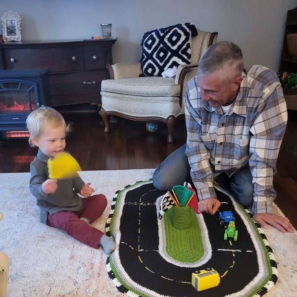 Racetrack Play Mat Rug, Crochet - Etsy