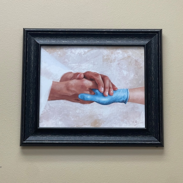 Jesus and Nurse Artwork, "healing Hands," Christian Art Print Gift for ...