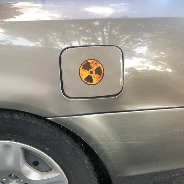Radioactive Nuclear Radiation Rustic Symbol Sticker Laptop Bumper Decal ...