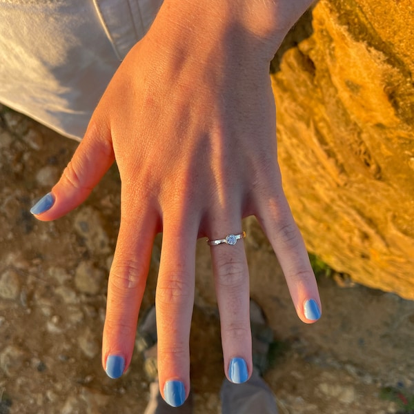 Hammered Wobble Ring, Organic Style, 9ct Yellow Gold Wedding Style Band ...