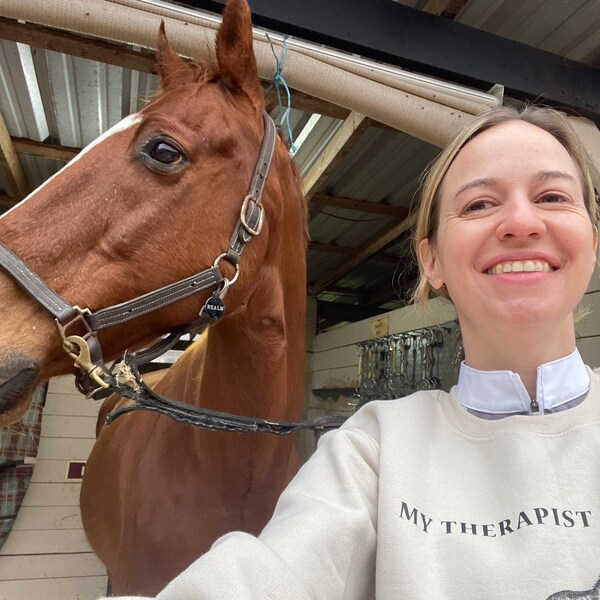 My Therapist Eats Hay Sweatshirt, Horse Sweatshirt, Horse Lover Gift ...