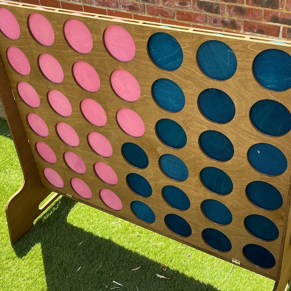 Four in A Row, Garden Games, Wedding Game, Large Wooden Games - Etsy UK