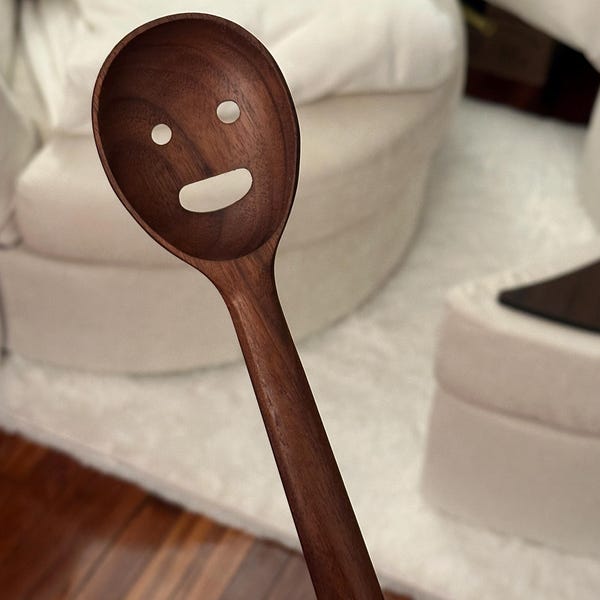 Walnut Wood Cooking Spoon - Etsy