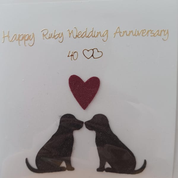 Labrador Anniversary Card by Sarah Sample Art - Etsy