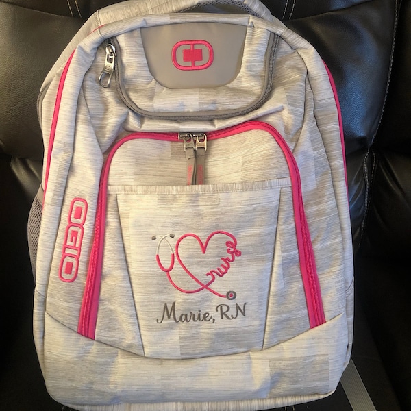 Personalized Nurse Backpack Custom Embroidered Respiratory Radiology ...