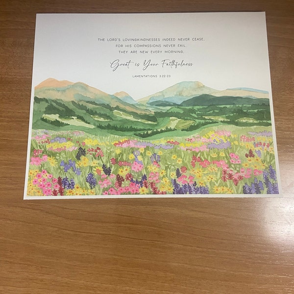 Great is Your Faithfulness - Lamentations 3:22-23, Christian Landscape ...